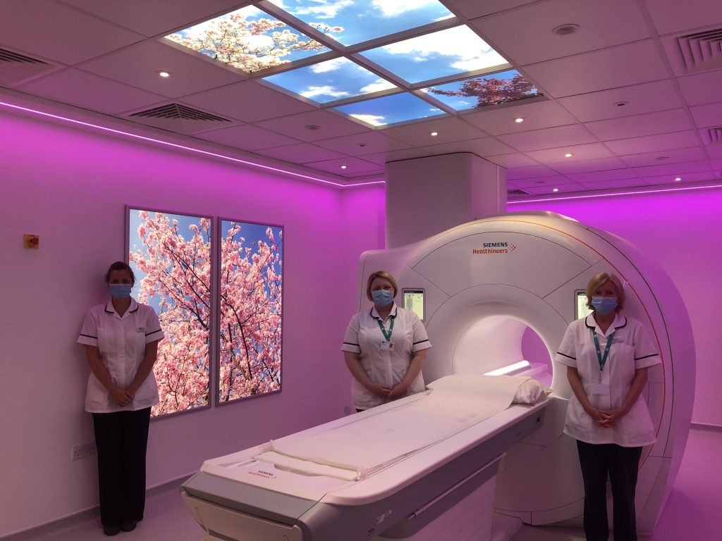 Clare, Louise, Ira - MRI, pink - Rhodri Williams